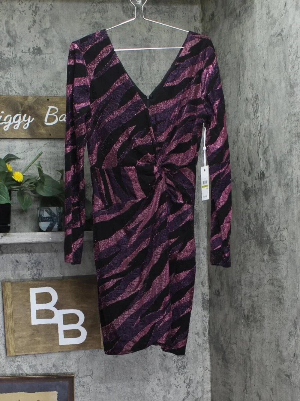 Siena Studio | Dresses | Siena Studio Purple Siena Metallic Side Twist ...